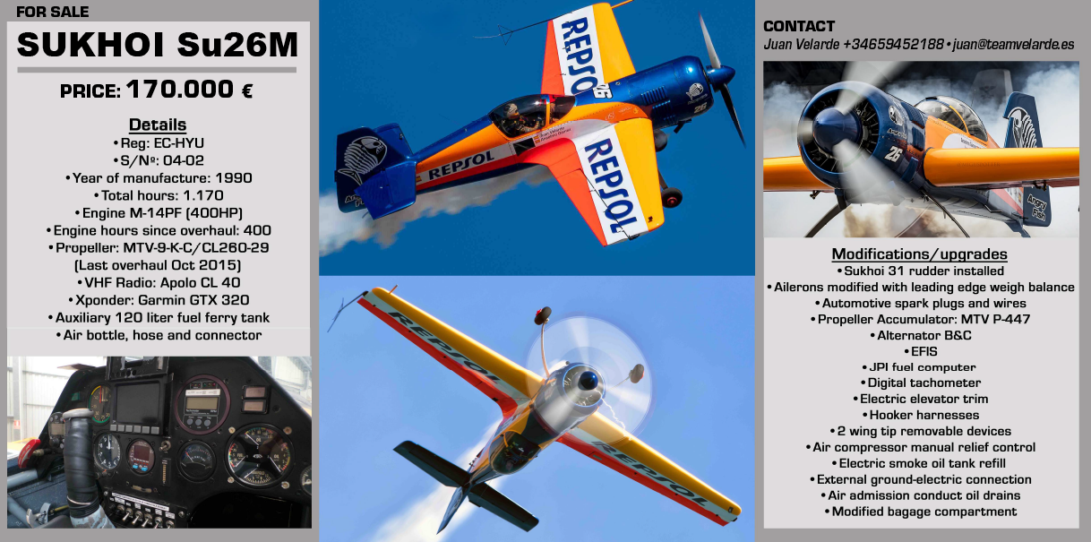 1990 Sukhoi SU-26M for sale